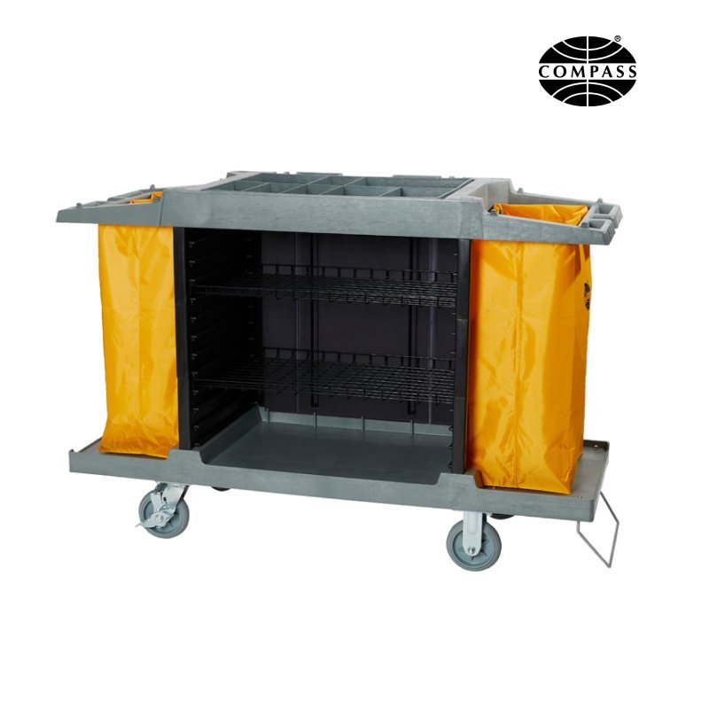 Compact Open Front Housekeeping Trolley | Office Furniture Designs