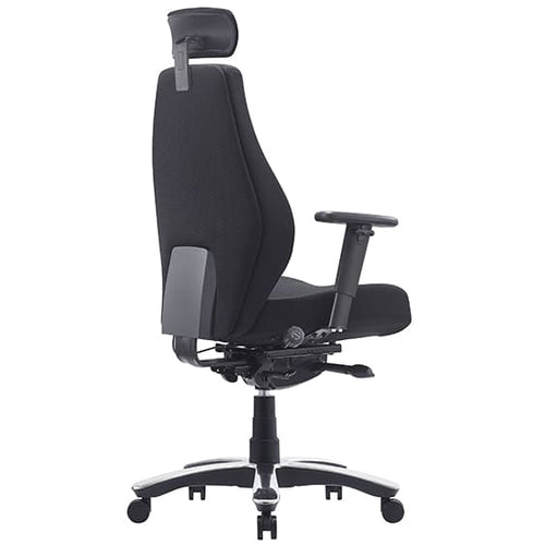 Impact Heavy Duty Multi Shift Chair With Arms Black Fabric | Office ...