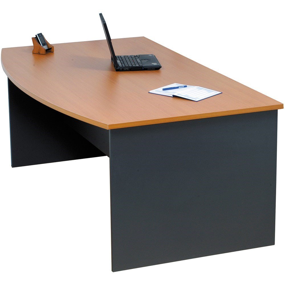 Logan Bow Front Desk 1800W x 900/1050D x 730mmH | Office Furniture Designs