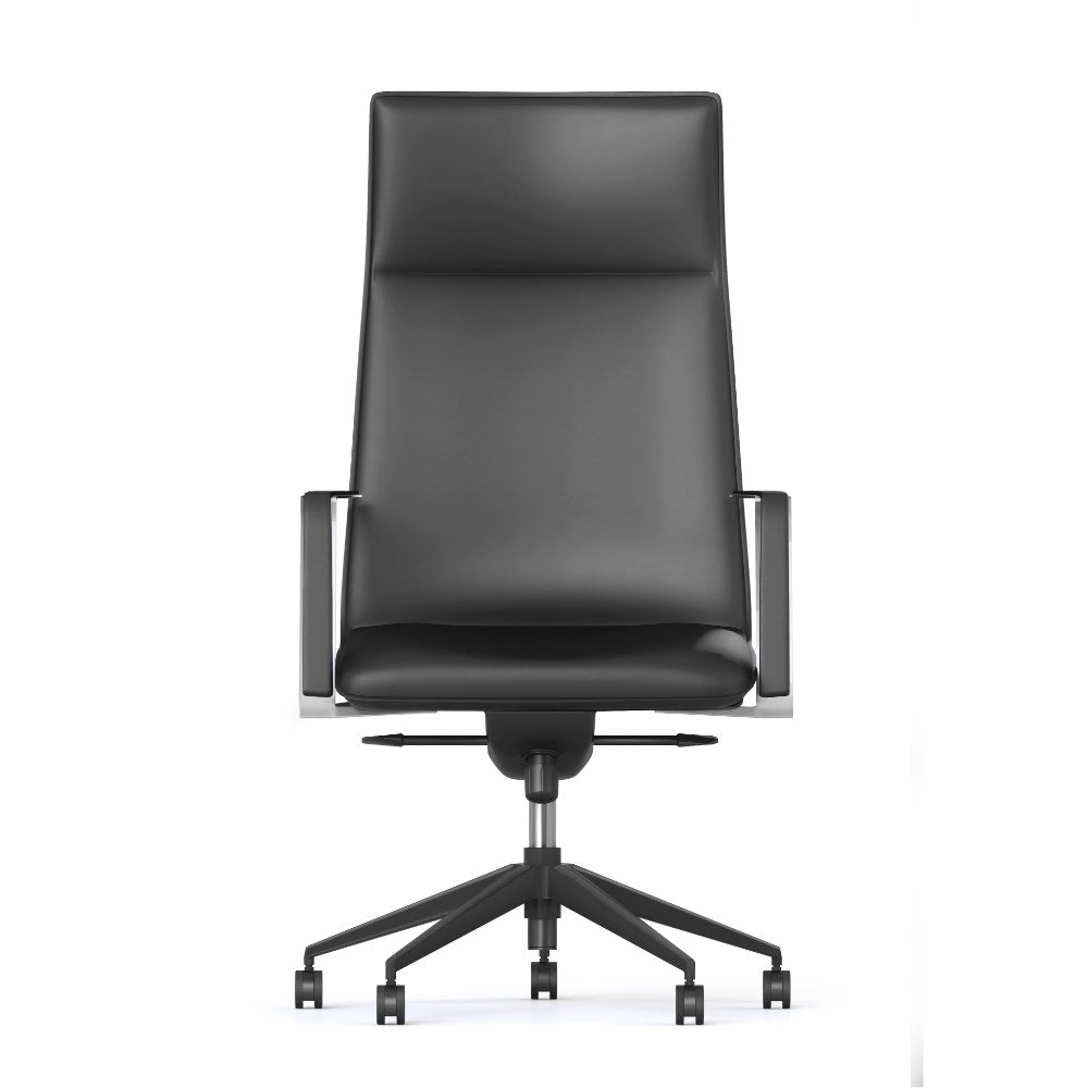 Mirage Executive Chair With Arms Black Leather | Office Furniture Designs