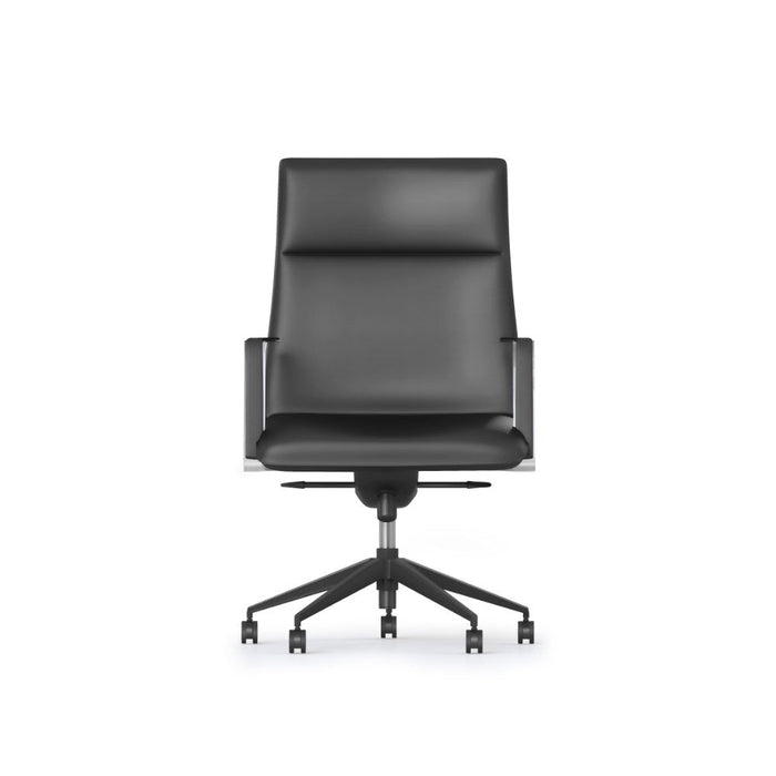 Mirage Executive Chair With Arms Black Leather | Office Furniture Designs