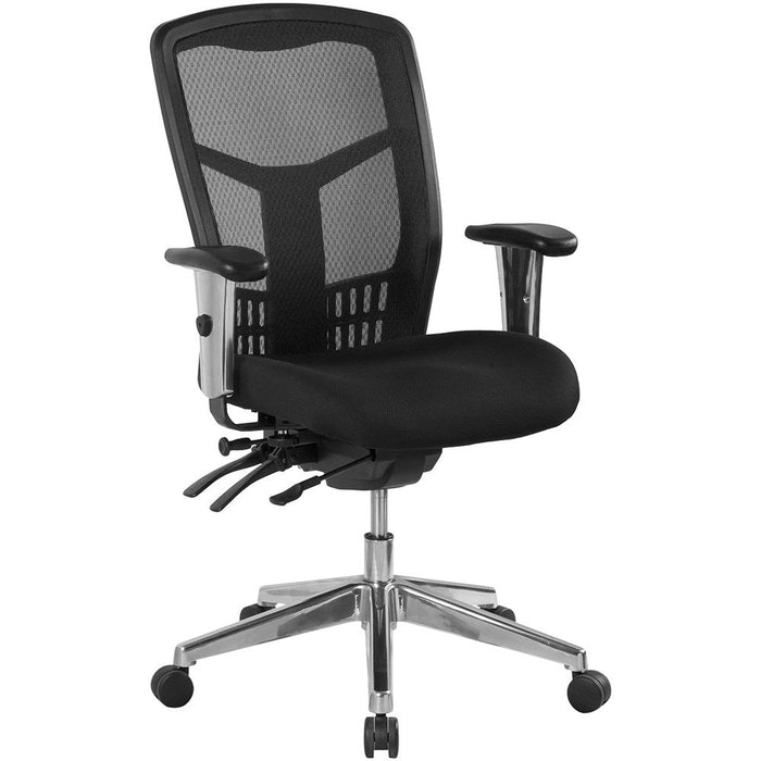 Oyster 4 Lever Multi Shift Chair Back Black Fabric | Office Furniture ...